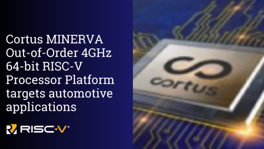 Cortus MINERVA Out-of-Order 4GHz 64-bit RISC-V Processor Platform targets automotive applications