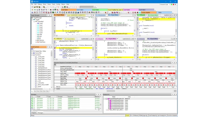 Debugging Complex Multicore Microcontroller Applications