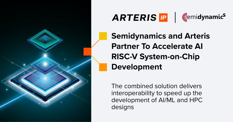 Semidynamics and Arteris Partner To Accelerate AI RISC-V System-on-Chip Development